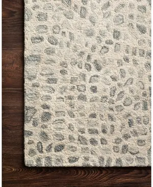 LOLOI Masai Mas-03 Area Rug 7'9x9'9 - Silver/ivory
