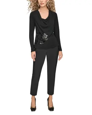 Donna Karan New York Embellished Top - Black
