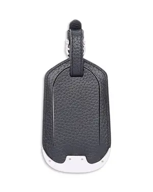 ROYCE NEW YORK Leather Luggage Tag - Black