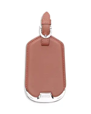 ROYCE NEW YORK Royce New York Leather Luggage Tag Tan