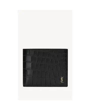 Saint Laurent Tiny Cassandre East/west Wallet - Black