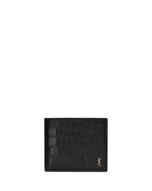 Saint Laurent Tiny Cassandre East/west Wallet - Black