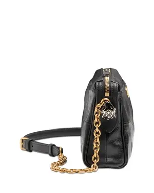 Valentino Garavani Panthea Small Vlogo Leather Shoulder Bag - Black