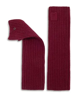 Maje Wool & Cashmere Knitted Mittens - Burgundy