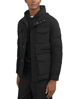 REISS Mercury Long Sleeve Quilted Puffer Jacket