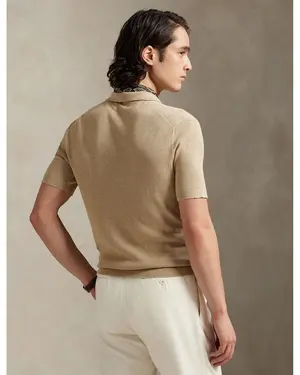 Polo Ralph Lauren Textured Stretch Linen Blend Polo
