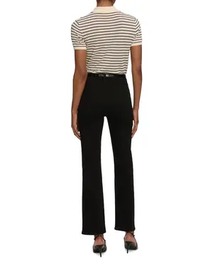 FRAME Le Sleek High Rise Straight Jeans - Black