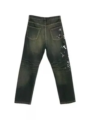 Mihara Yasuhiro Crystal-embellished Straight Leg Jeans