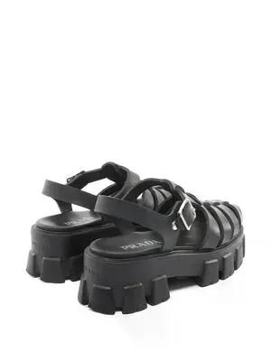 Prada 2000s Logo-plaque Caged Sandals