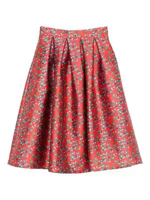 ALESSANDRO ENRIQUEZ A-line Midi Skirt - Red