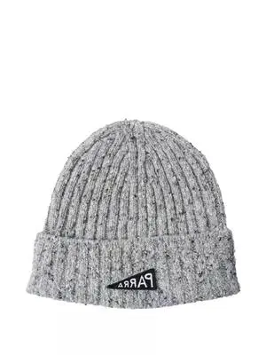 PARRA Reversed Flag Knitted Beanie - Grey