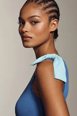 THE WOLF GANG Tacha One-shoulder Bow Maxi Dress
