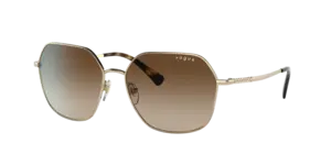 Vogue Gold Tone Eyewear For Women