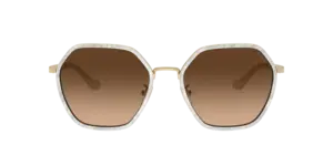 COACH Hexagonal Frame Sunglasses With Gradient Lenses
