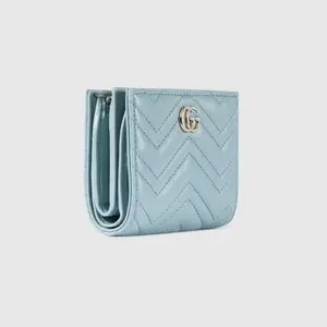 Gucci Gg Marmont Wallet Leather - Blue