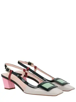 ROGER VIVIER Lacquered Slingback Pumps - Multicolour
