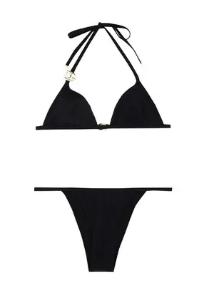 Dolce & Gabbana Logo Bikini Swimsuit - Black