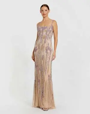 Mac Duggal Beaded Column Gown