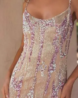 Mac Duggal Beaded Column Gown