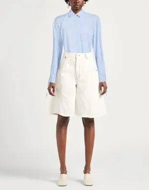 KAOS Poplin Shirt With Fringes - Blue