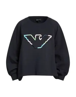 Emporio Armani Cotton-blend Jersey Sweatshirt With Appliqués