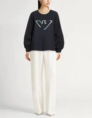 Emporio Armani Cotton-blend Jersey Sweatshirt With Appliqués