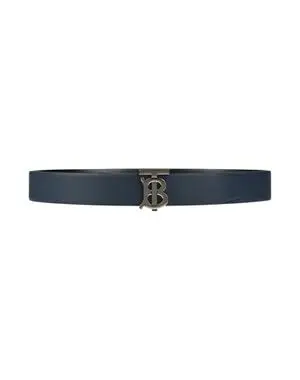 Burberry Pebbled Leather Belt - Blue