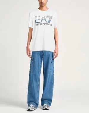 EA7 T-shirt Size Cotton, Elastane - White