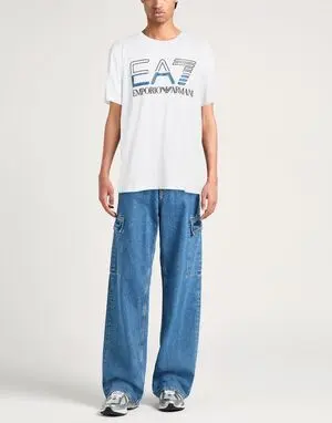 EA7 T-shirt Size Cotton, Elastane - White