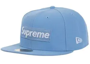 Supreme Mlb Teams Box Logo New Era 59fifty Cap - Light Blue