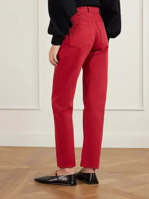 Tove Senna High-rise Straight-leg Jeans - Red