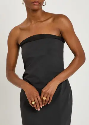 VORANIDA Tylyn Strapless Cotton-poplin Midi Dress