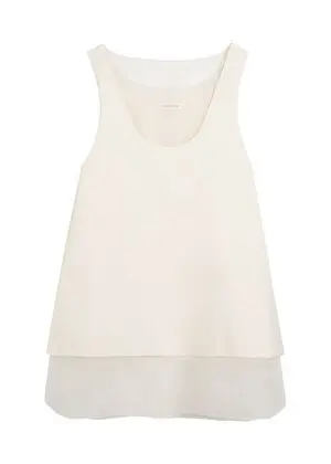 VORANIDA Kaia Layered Cotton-poplin Top