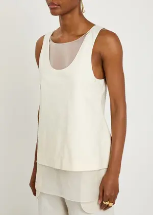 VORANIDA Kaia Layered Cotton-poplin Top