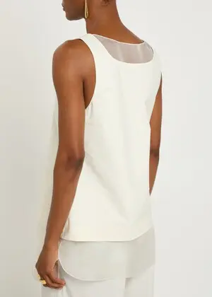VORANIDA Kaia Layered Cotton-poplin Top