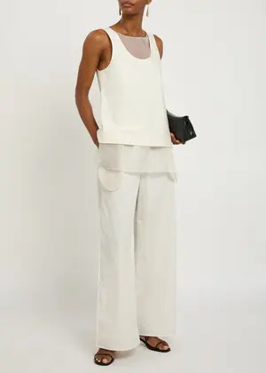 VORANIDA Kaia Layered Cotton-poplin Top