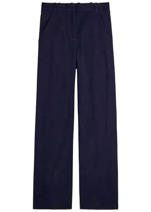 VERONICA BEARD Crue Wide-Leg Stretch-Denim Trousers
