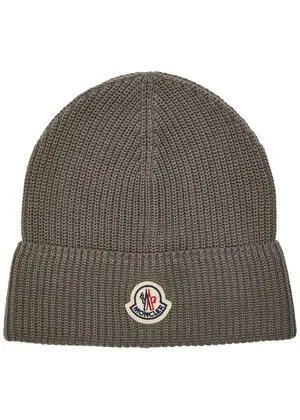 Moncler Cotton Beanie - Grey