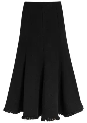 Gabriela Hearst Wool And Cashmere-blend Midi Skirt - Black