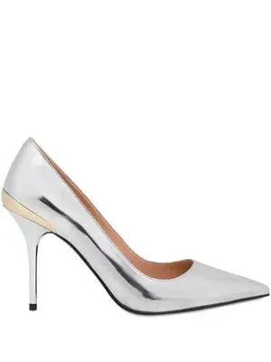 Moschino Pointed Heel Pumps - Silver