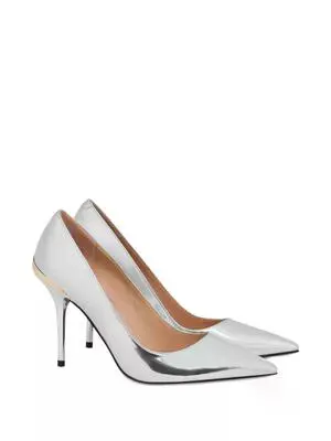 Moschino Pointed Heel Pumps - Silver