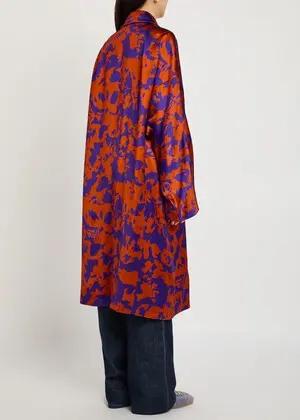 Dries Van Noten Printed Satin Coat