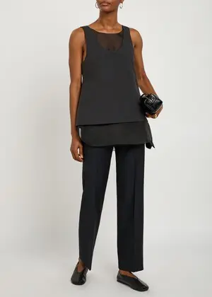 VORANIDA Kaia Layered Cotton-poplin Top