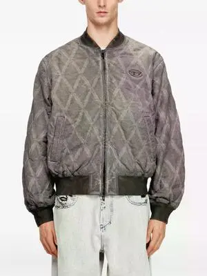 DIESEL® J-type Treat Bomber Jacket With Argyle Quilting