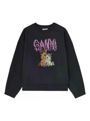 GANNI Graphic-print Sweatshirt