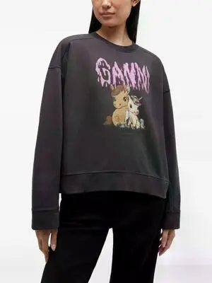 GANNI Graphic-print Sweatshirt