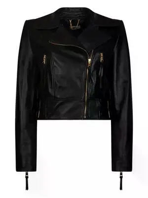 Elisabetta Franchi Leather Zip-detail Jacket