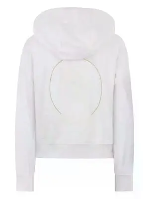 Peserico Zip-fastening Hoodie With Embellished Back