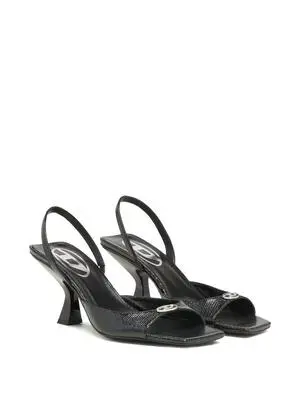 DIESEL® D-amber Lizard Effect Slingback Sandals