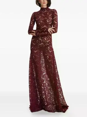 2310 STUDIO Long-sleeves Lace Maxi Dress